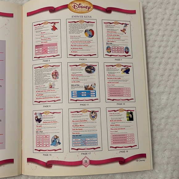 Other | Disney Princess Reading Comprehension Learning Workbook | Poshmark